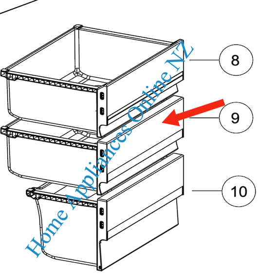 Fisher Paykel Freezer Bin Middle RB60V18 – Home Appliances Online