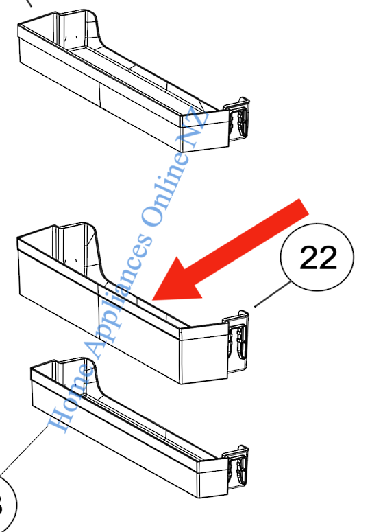 Fisher Paykel Fridge Middle Shelf RB60V18 – Home Appliances Online