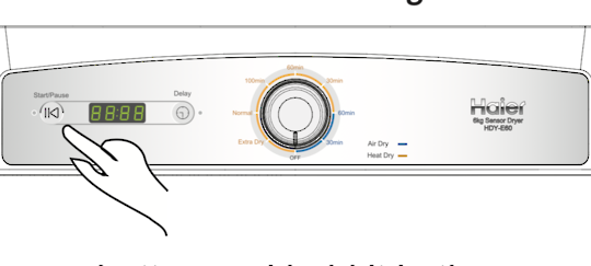 Fisher Paykel Haier Dryer Decal Inverter HDY-E60 Upsides Down Sticker ...