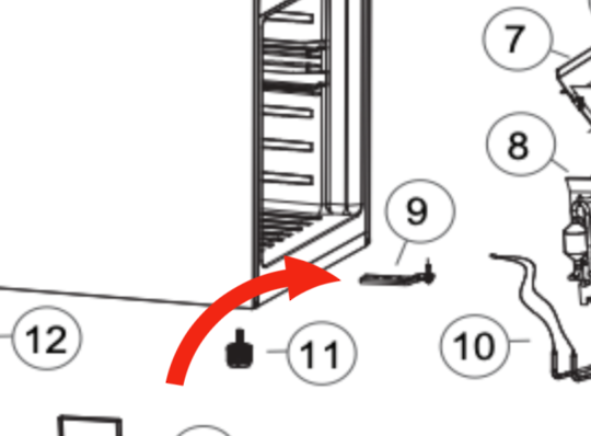 Haier Fridge Middle Hinge With Leg HRF340BW2 – Home Appliances Online