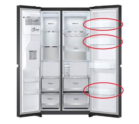 LG Fridge Door Shelf GS-B655MBL GS-B655PL GS-B655WL GS-D635MBL MAN6489 ...