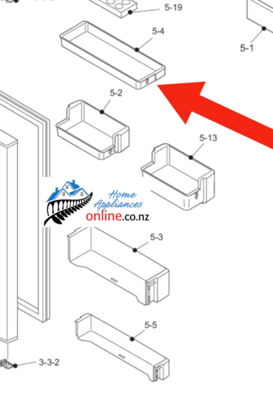 Sharp Fridge Egg Shelf Ot Upper Tray SJ-244S-SL – Home Appliances Online